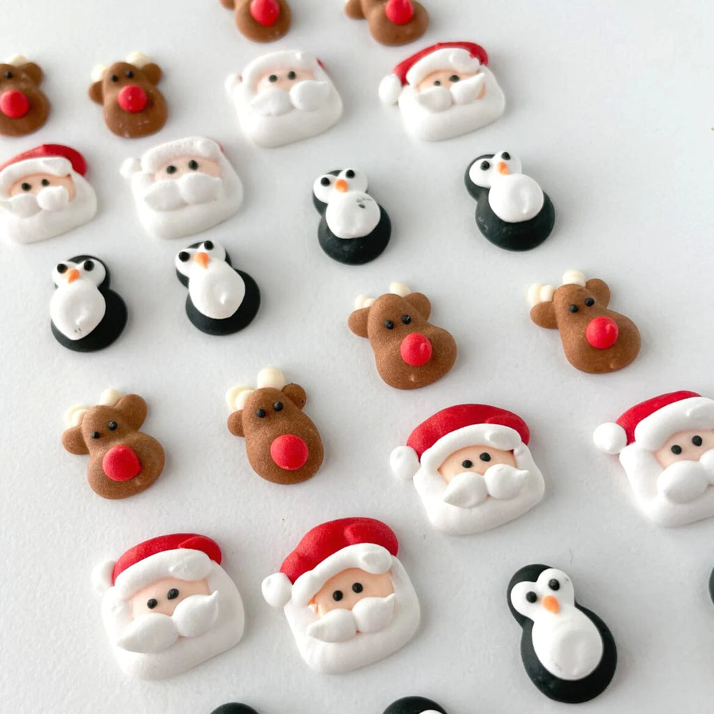 Mini Icing Poinsettias | Edible Christmas Cake Decorations | Simply Sucre
